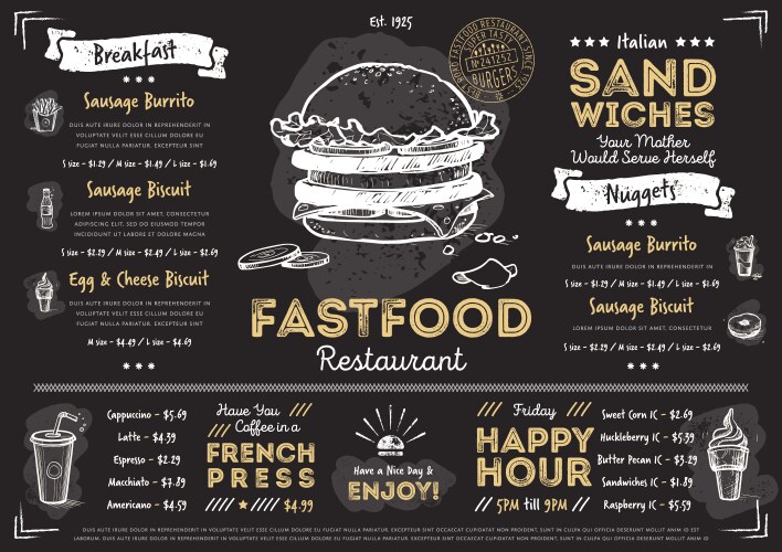 Cafe Menu Vector Images (over 190,000)
