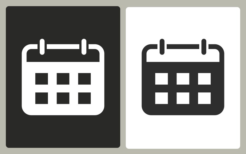 Calendar sign white icon Royalty Free Vector Image