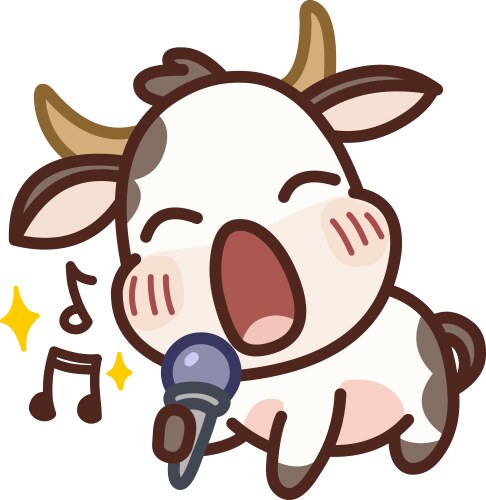 Funny cow Royalty Free Vector Image - VectorStock