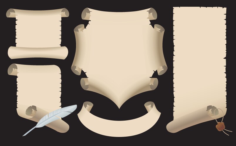 Old parchment with a light Royalty Free Vector Image