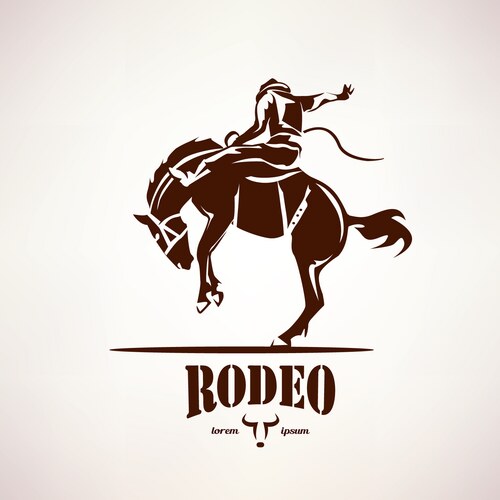 Rodeo silhouette Vector Images & Graphics for Commercial Use | VectorStock