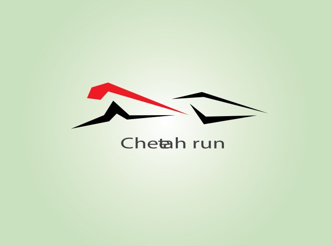 Cheetah run particle Royalty Free Vector Image