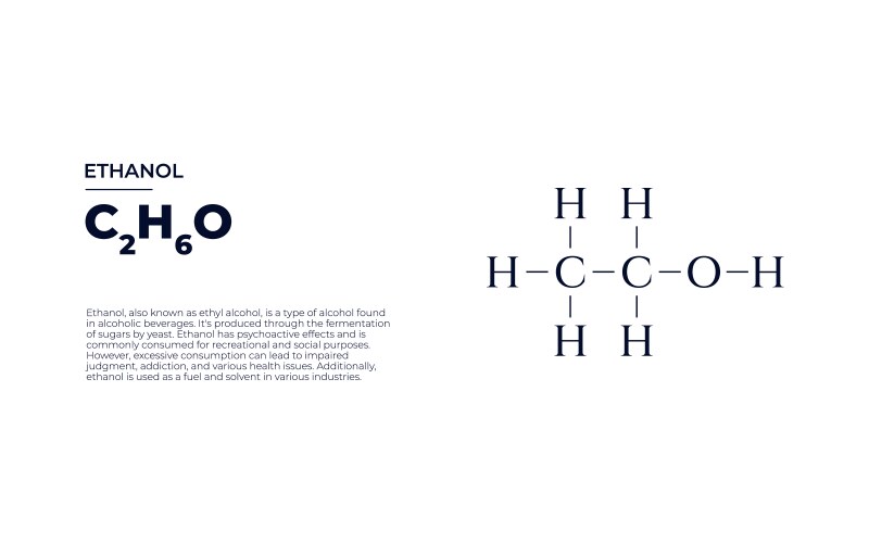 Structural chemical formula of a compound with Vector Image
