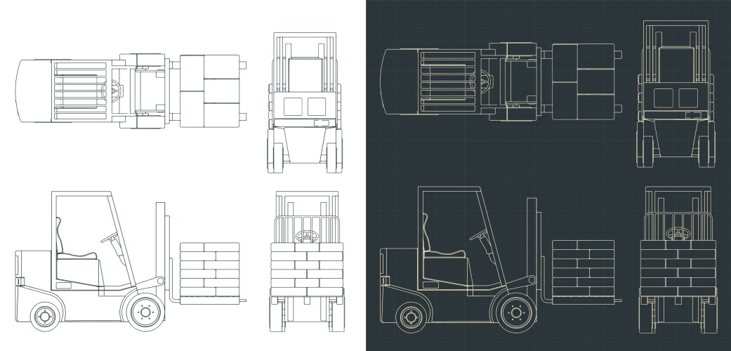 Forklift Drawing Lift Vector Images (over 590)