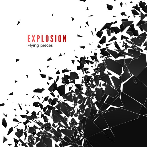 Abstract cloud pieces and fragments after wall Vector Image