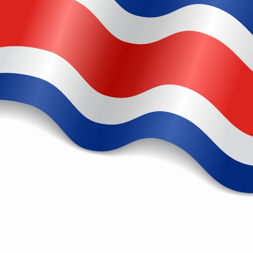 Costa rican flag wavy abstract background Vector Image