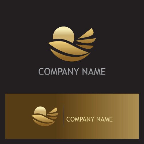 Gold marijuana leaf cannabis logo Royalty Free Vector Image