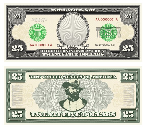 Dollar bank note Royalty Free Vector Image - VectorStock