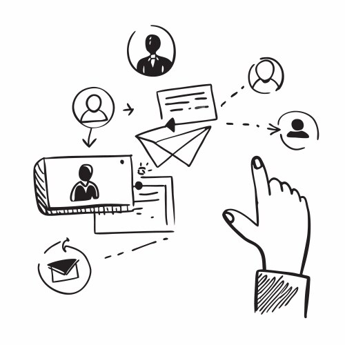 Employee with farewell party concept Royalty Free Vector