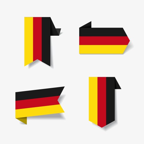 Realistic german toothpick flag souvenir from Vector Image