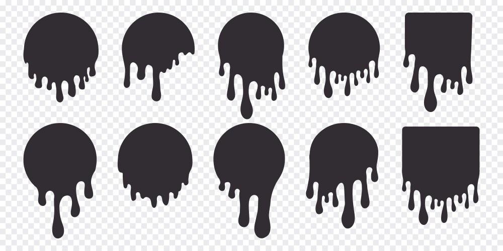 Dripping paint molten splash liquid flow abstract Vector Image