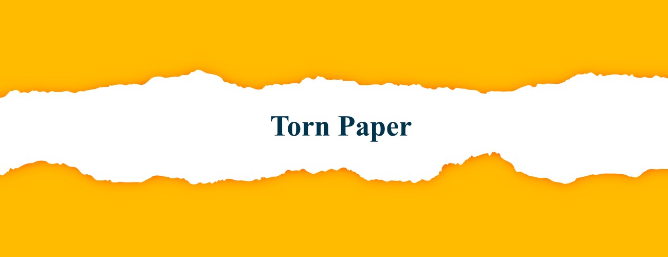 Torn Yellow Paper Banner Royalty Free Vector Image