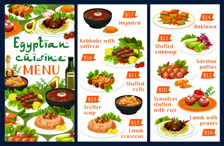 Kids meal menu Royalty Free Vector Image - VectorStock