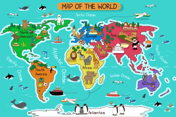 World Map Cartoon Vector Images (over 19,000)