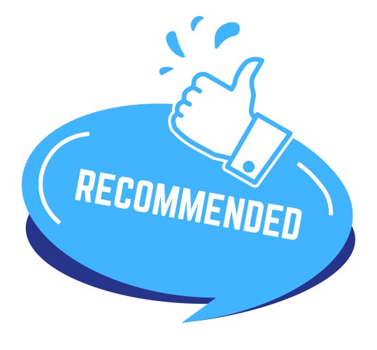 Recommended golden label Royalty Free Vector Image
