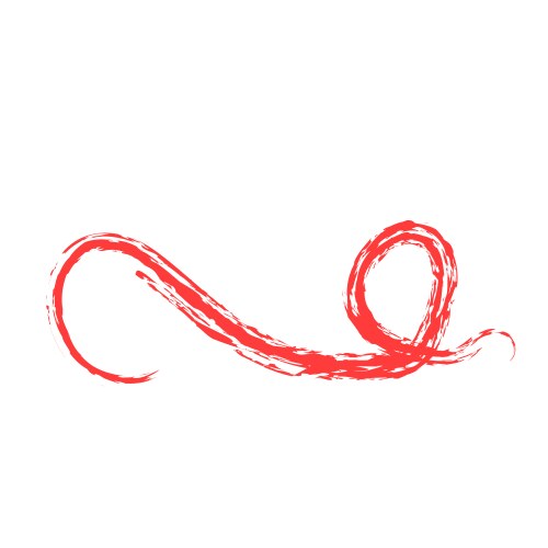 Red brush stroke underline Royalty Free Vector Image