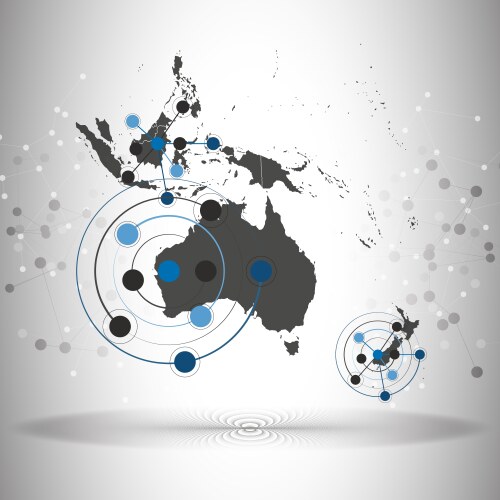 Australia map background for communication Vector Image