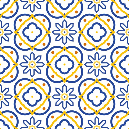 Italian ceramic tile pattern mediterranean Vector Image