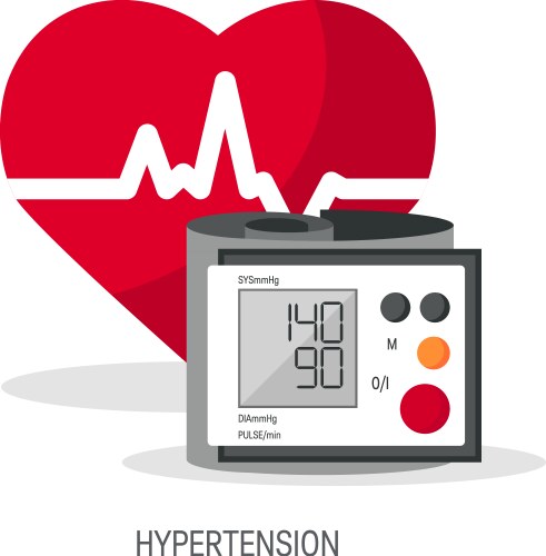 High blood pressure concept Royalty Free Vector Image