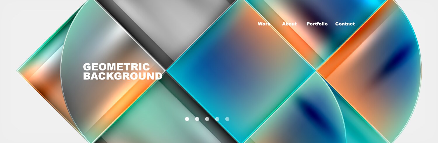 Round triangles and squares web site page template