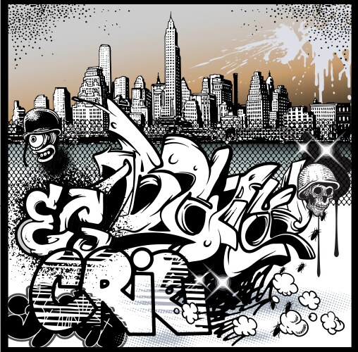 Graffiti street art elements Royalty Free Vector Image