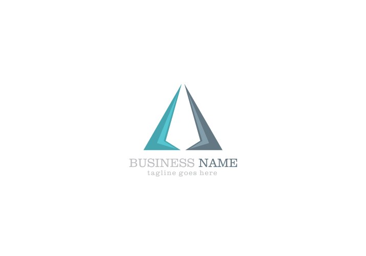 Upward Triangle Business Logo Royalty Free Vector Image
