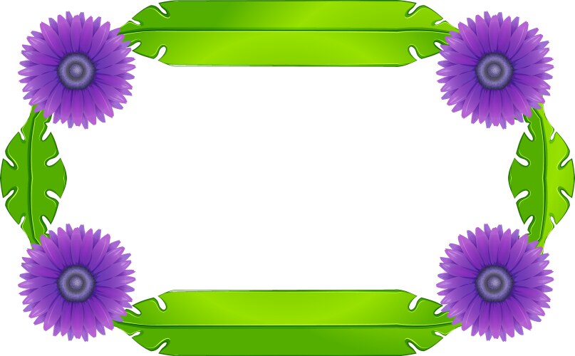 A border made of leaves Royalty Free Vector Image