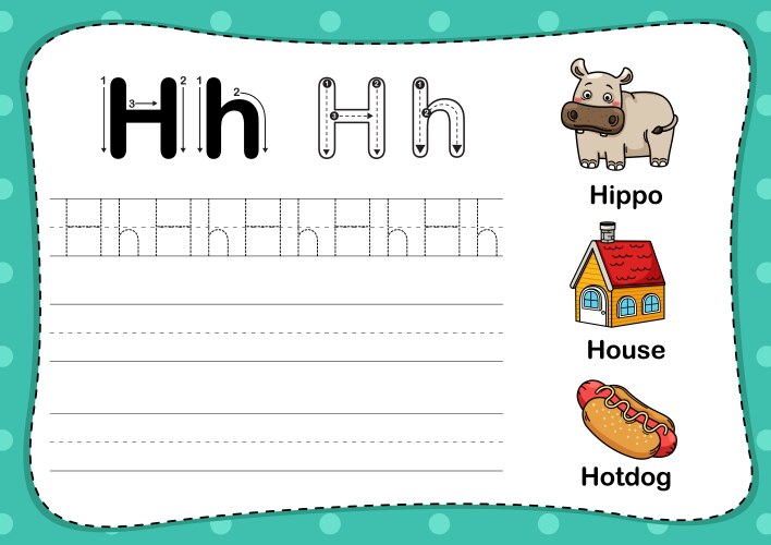 Letter H Flashcards Vector Images (over 360)