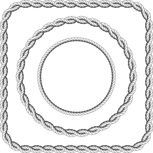 Twisted Rope Border with Knots Royalty Free Vector Image