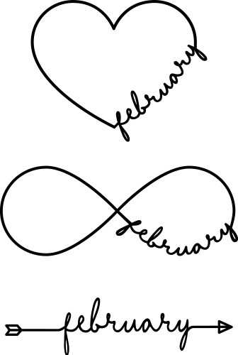 February Word Vector Images (over 5,000)