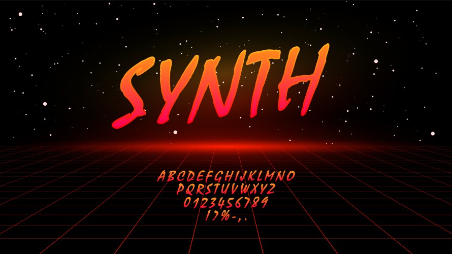 Retro wave outer space vaporwave Royalty Free Vector Image