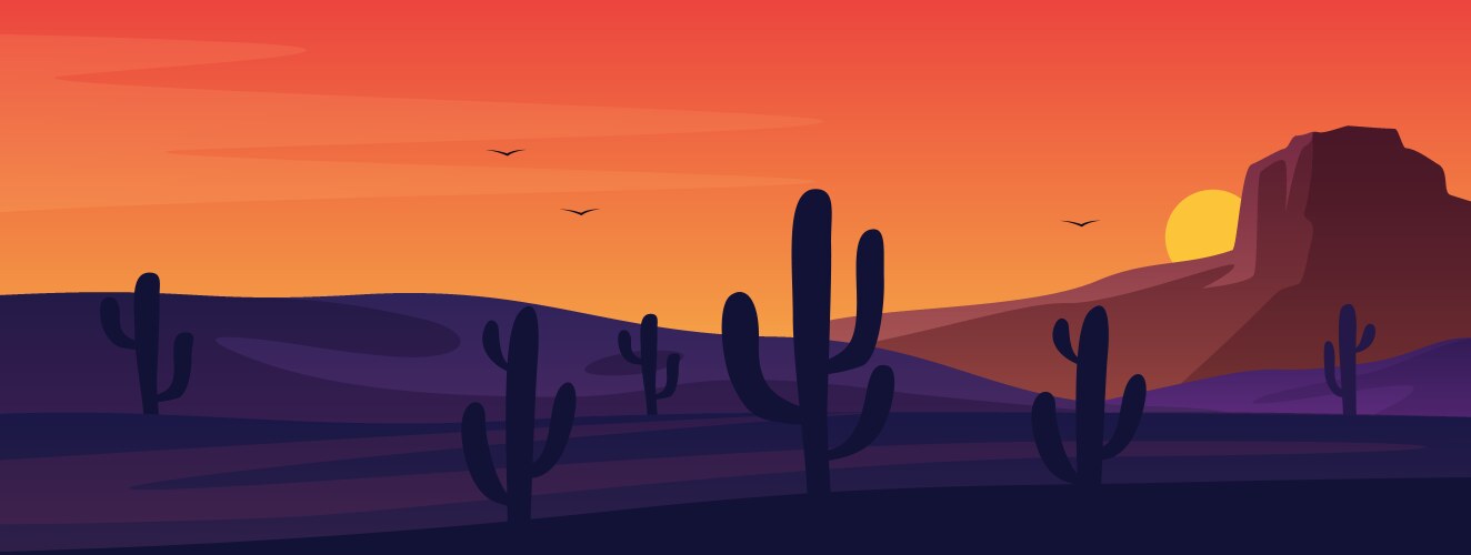 Desert Scene Silhouette Vector Images (over 2,500)