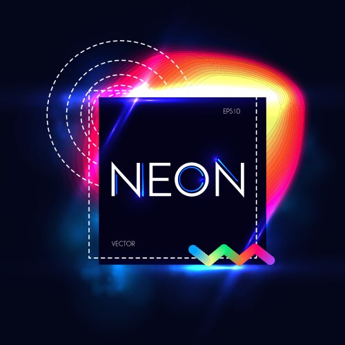 Abstract neon electronic circuit board in cross Vector Image
