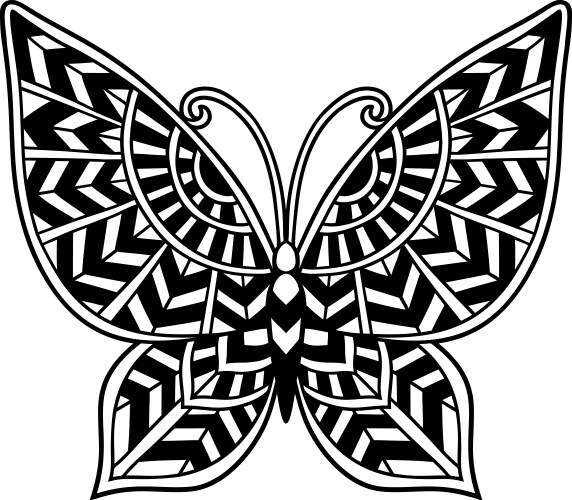 Easy Aztec Butterfly To Draw Butterfly