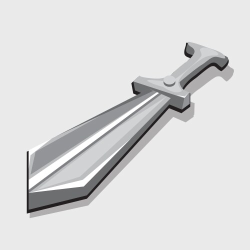 One metal sword Royalty Free Vector Image - VectorStock