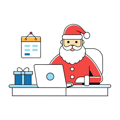 Santa Laptop Vector Images (over 1,100)