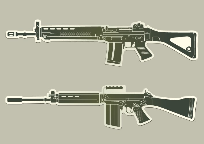Marksman rifle sticker Royalty Free Vector Image