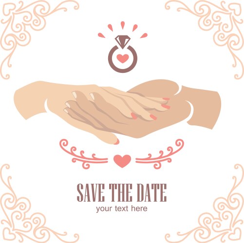 Cartoon marriage proposal Royalty Free Vector Image