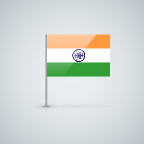 Country india flag different shapes emblems set Vector Image