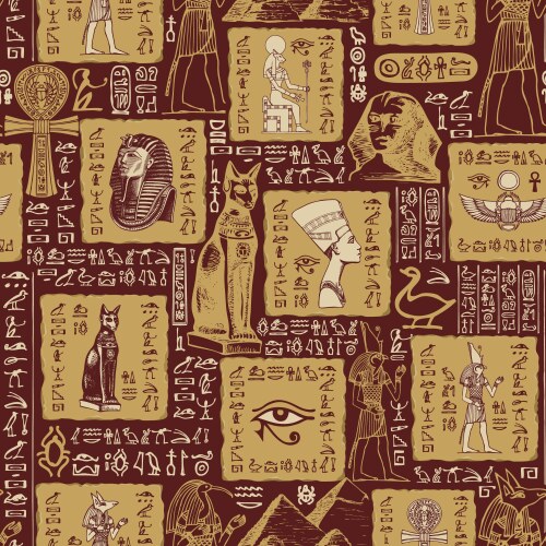 Egyptian Pattern Paper Wallpaper Vector Images (over 130)