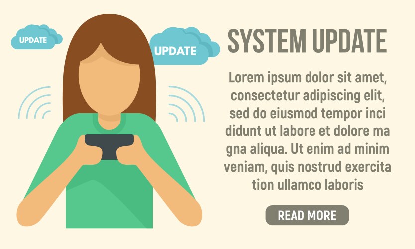 System update Royalty Free Vector Image - VectorStock