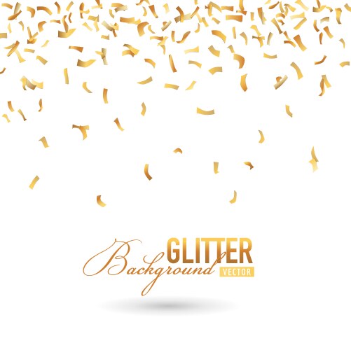 Christmas golden confetti falling shiny glitter Vector Image