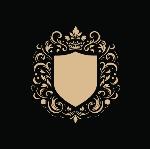 Royal shield logo Royalty Free Vector Image - VectorStock
