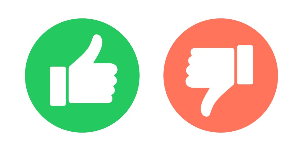 Fail thumbs down icon Royalty Free Vector Image