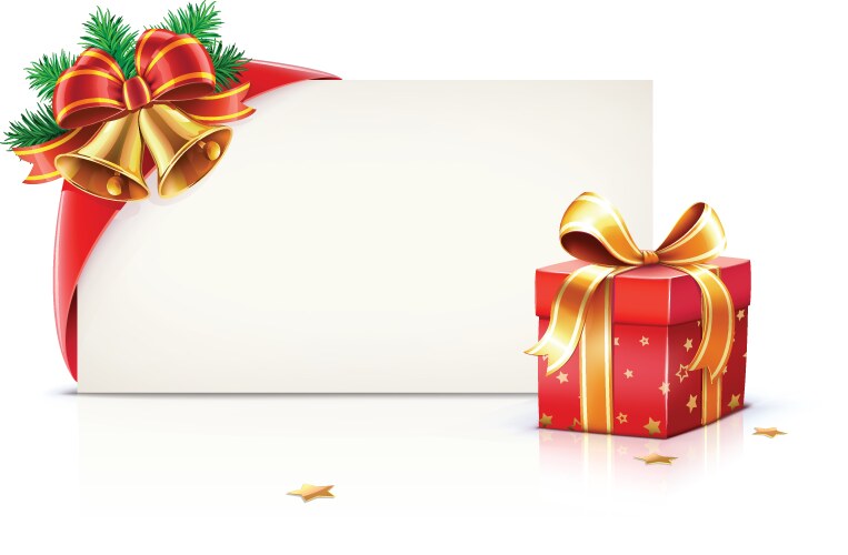 Christmas gift border Royalty Free Vector Image