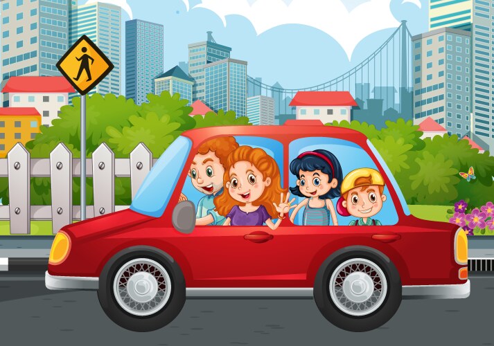 Cartoon People Driving in Car Vector Images (over 6,400)