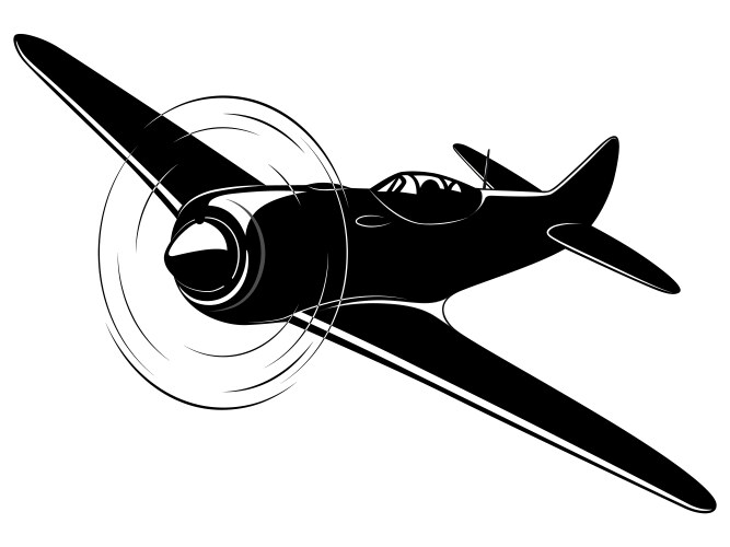 Cartoon retro airplane Royalty Free Vector Image
