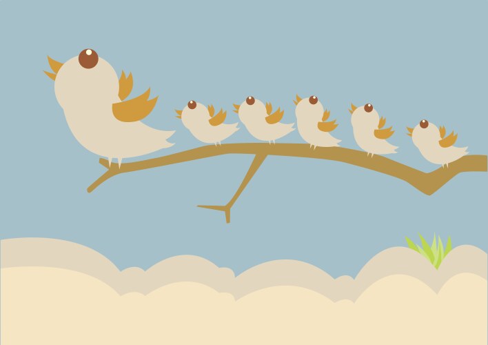 Bird leadership Royalty Free Vector Image - VectorStock