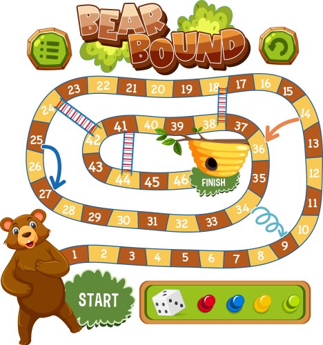 Simple board game template Royalty Free Vector Image