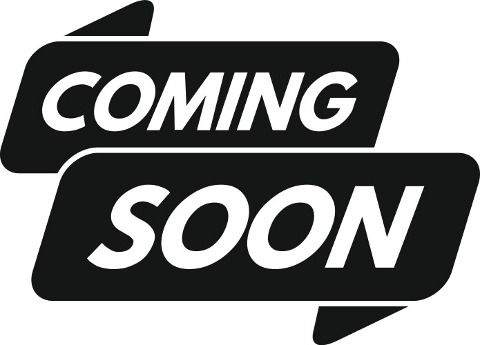 Coming soon icon simple label poster Royalty Free Vector